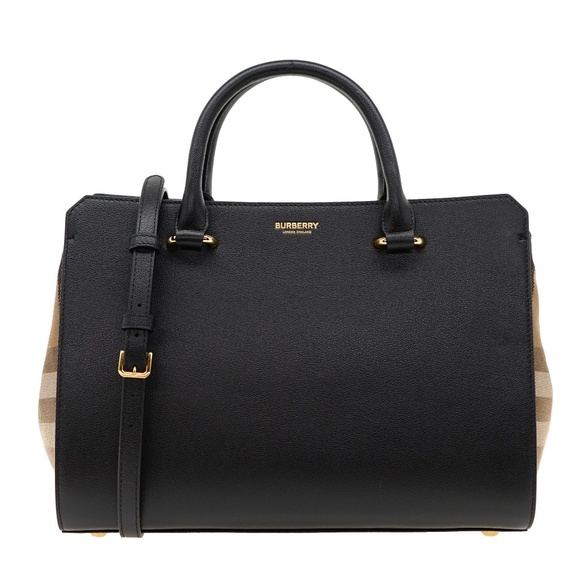 Burberry | Bags | Burberry Banwell Tote Black Leather Shoulder Bag New ...